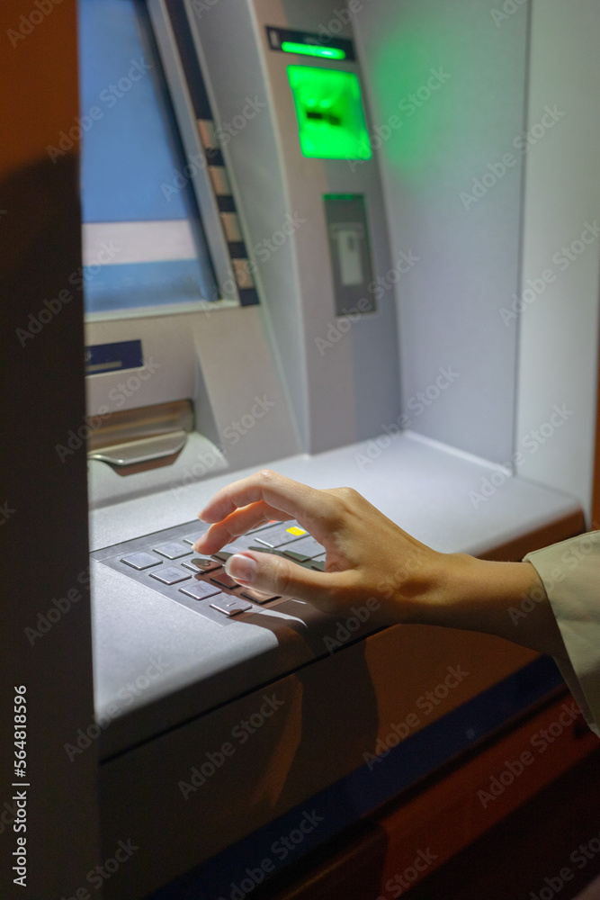 girl enter credit card password Stock Photo | Adobe Stock