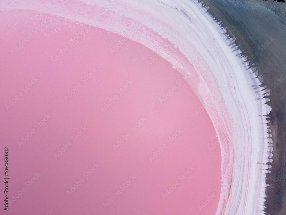 Pink lake abstract Stock Photo | Adobe Stock