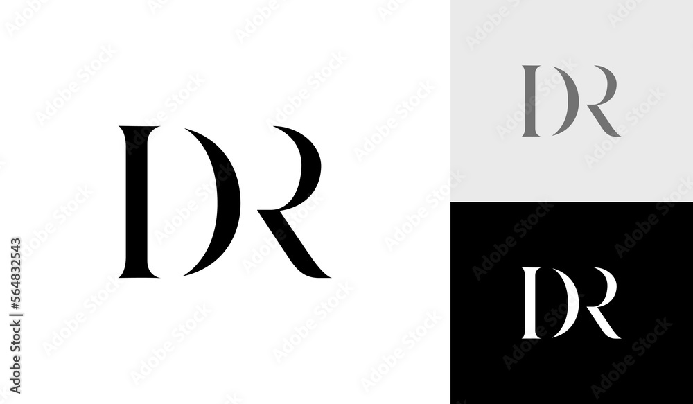 Letter DR monogram logo design vector Stock Vector | Adobe Stock