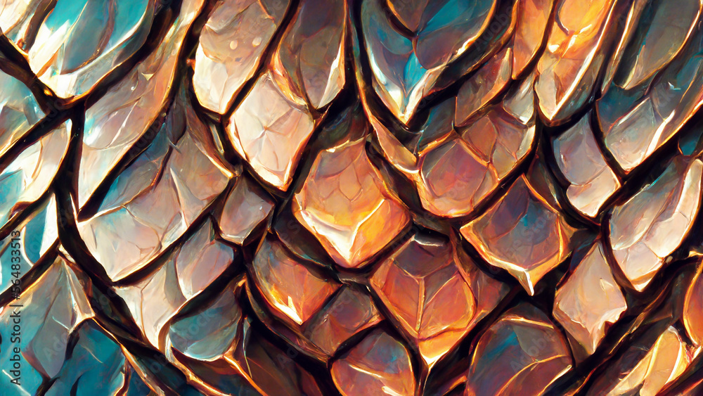 Simple background made of dragon scale armor illustration Generative AI ...