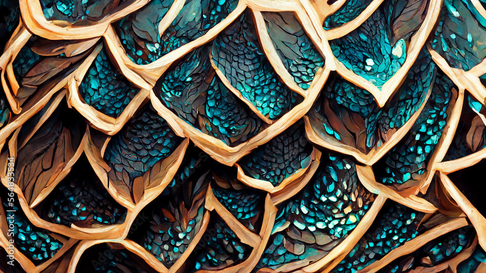 Simple background made of dragon scale armor illustration Generative AI ...