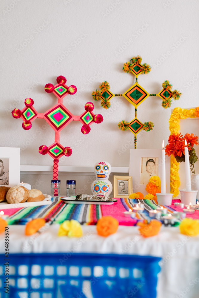 Mexican altar setup at home Stock Photo | Adobe Stock