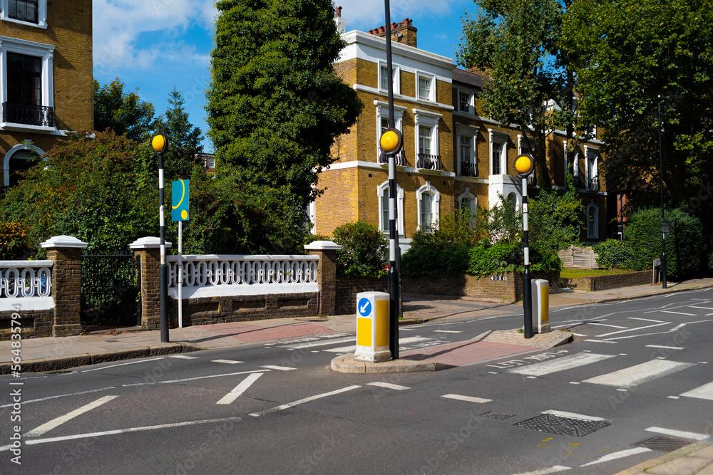 Residential London street with walk path Stock Photo | Adobe Stock