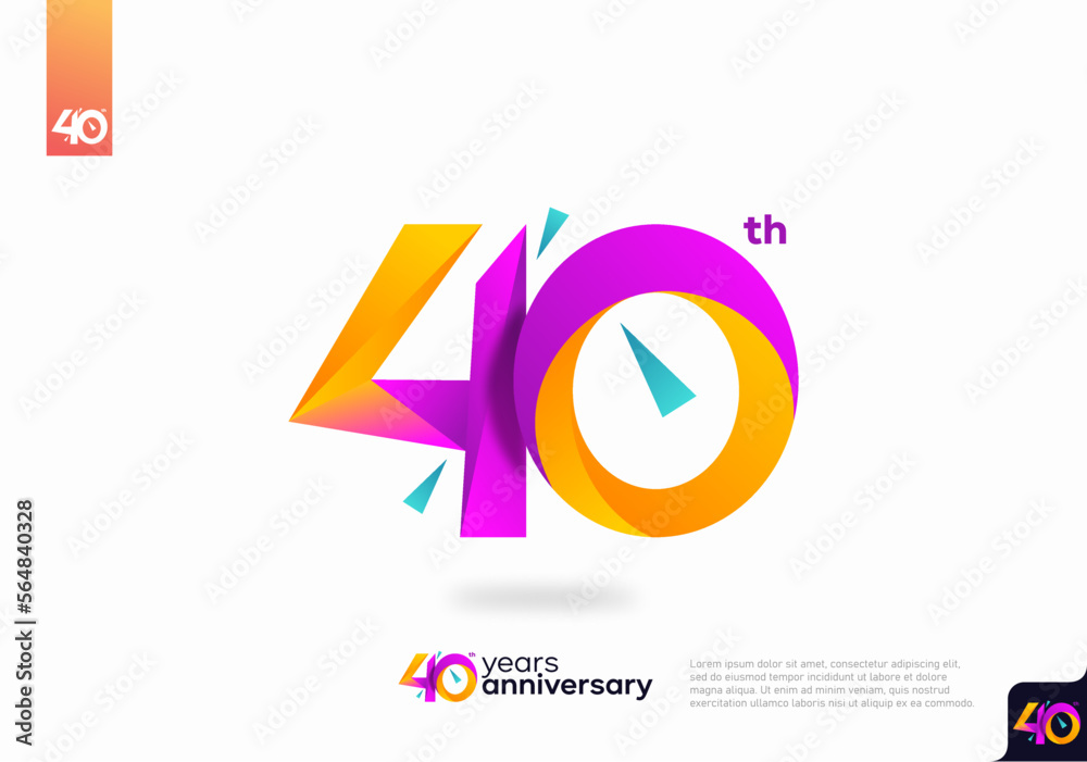 Number 40 logo icon design, 40th birthday logo number, anniversary 40 ...