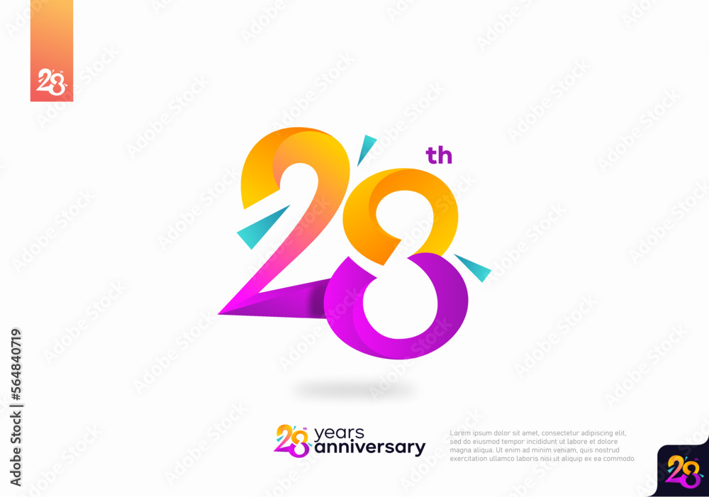 Number 28 logo icon design, 28th birthday logo number, anniversary 28 ...