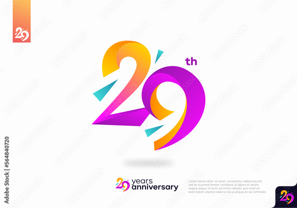 Number 29 logo icon design, 29th birthday logo number, anniversary 29 ...