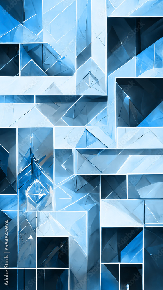 space geometric magic square background illustration Generative AI ...