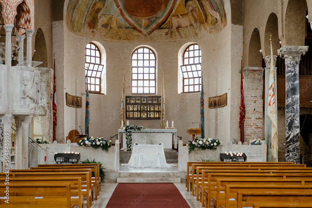 View inside a church Stock Photo | Adobe Stock