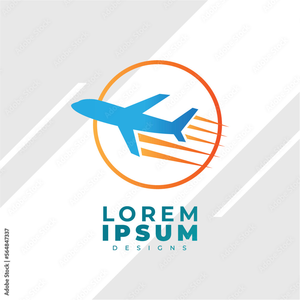 Aviation Logo with gradient color, Elegant and modern design for travel ...
