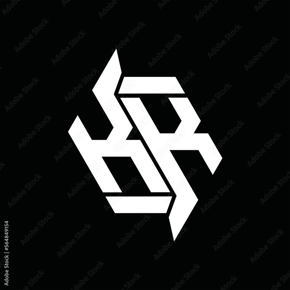 KK Logo monogram hexagon abstract shape vector images design template ...