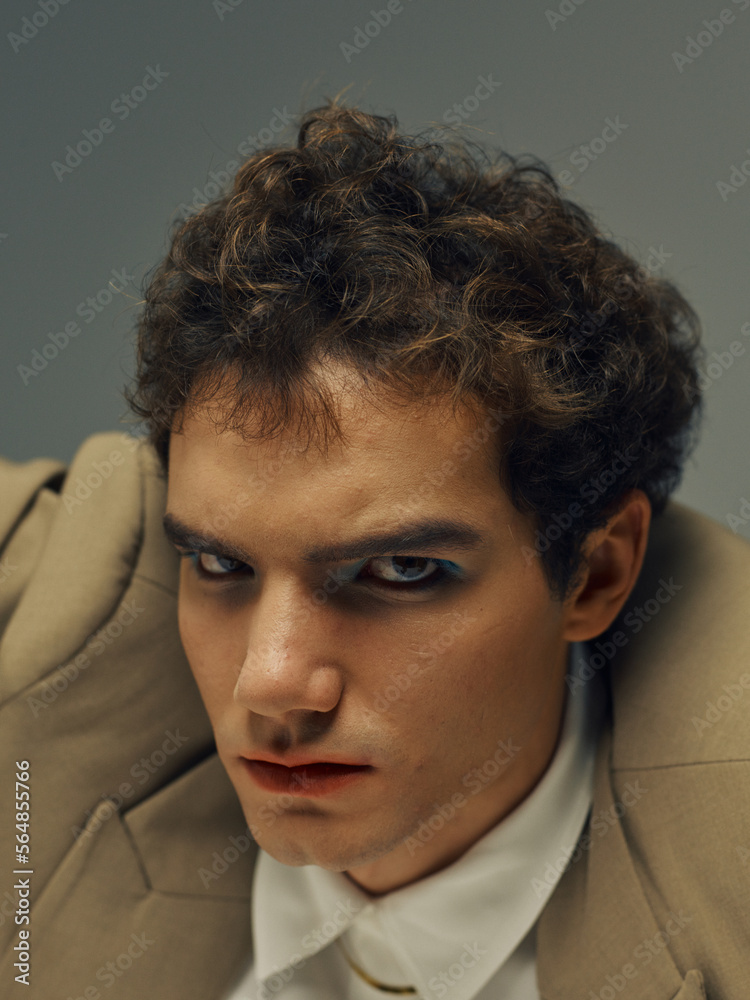 Creepy handsome man Stock Photo | Adobe Stock