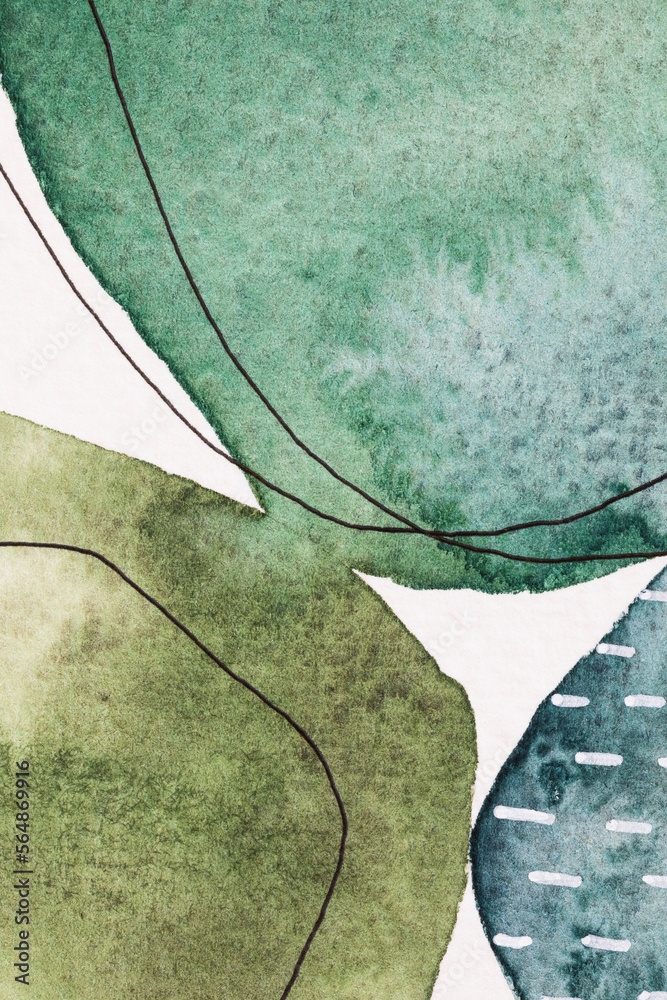 Blue green watercolor artwork Stock Photo | Adobe Stock