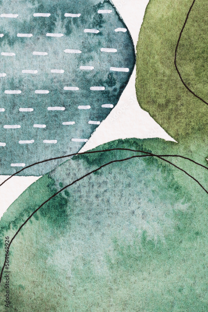 Blue green watercolor artwork Stock Photo | Adobe Stock