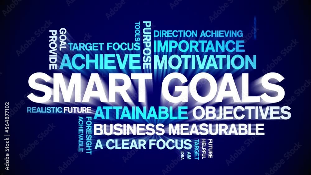 Smart Goals animated tag word cloud;text design animation kinetic ...