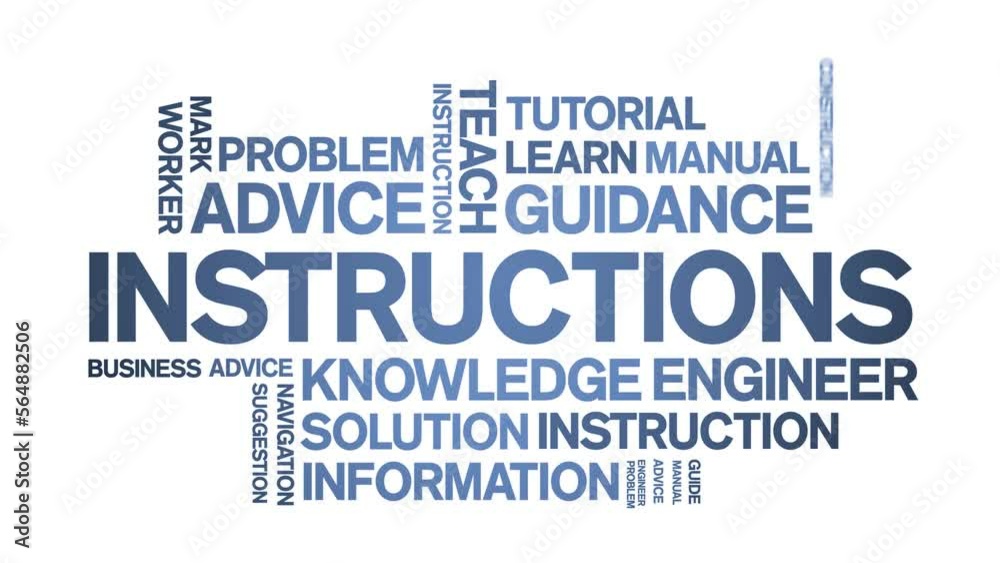 instructions animated tag word cloud;text design animation kinetic ...