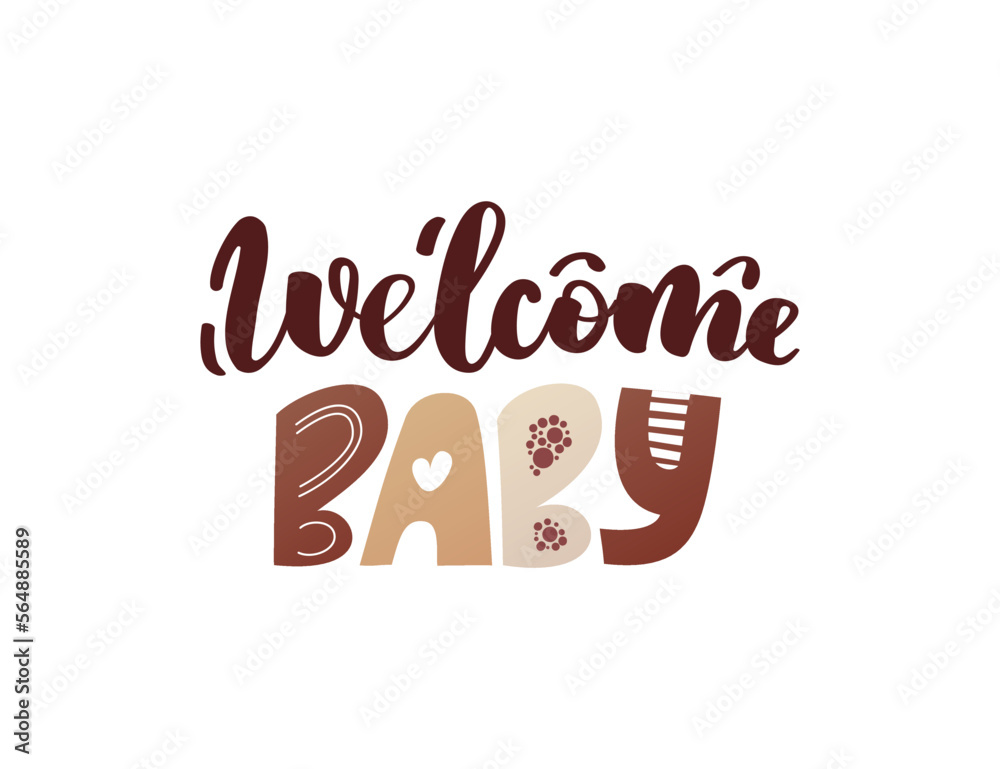 "Welcome baby" handwritten lettering. Newborn, Childbirth, Baby care ...