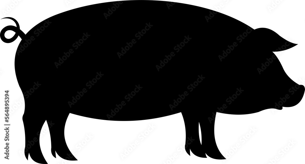 Pig png, pig monochrome png Stock Illustration | Adobe Stock