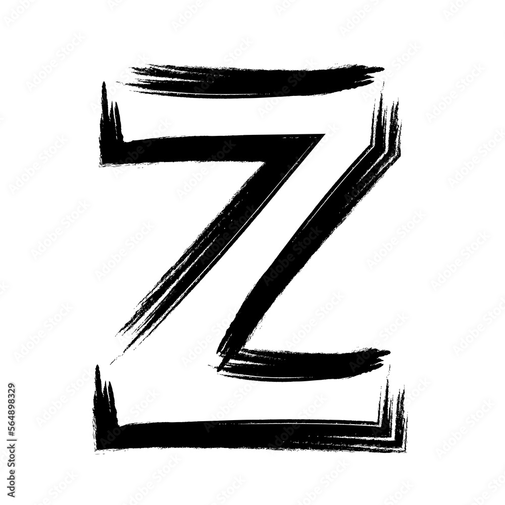 brush stroke hand drawn PNG image with transparent background Z letter ...