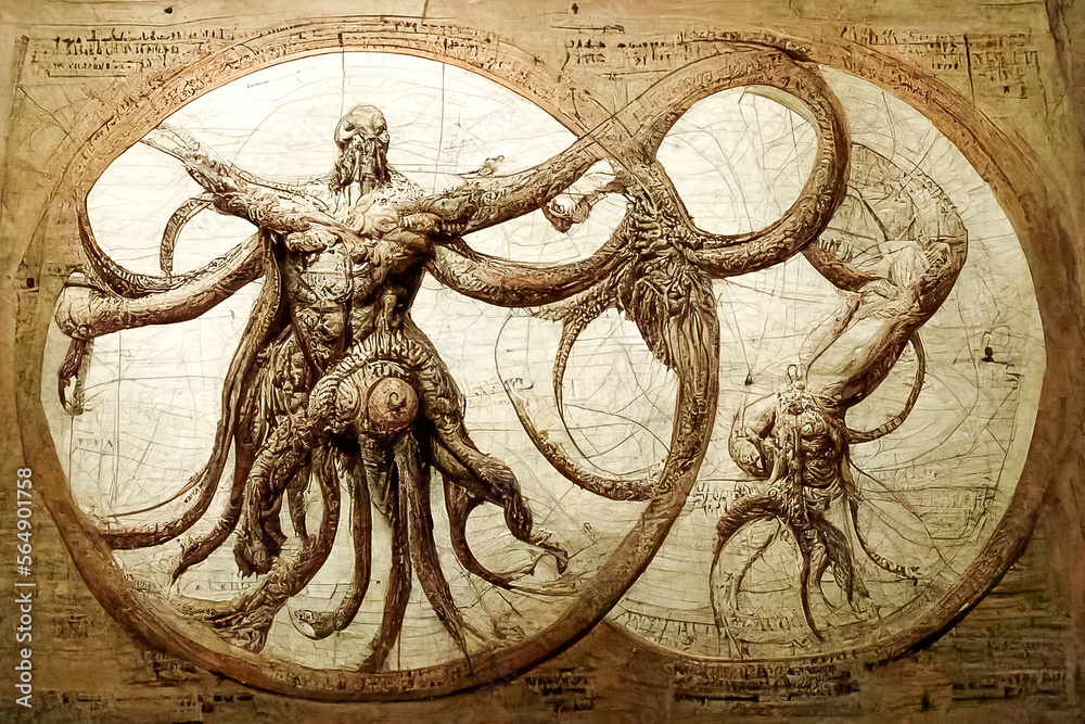 Poster Cthulhu, the Vitruvian Man – Wall Art | UkPosters