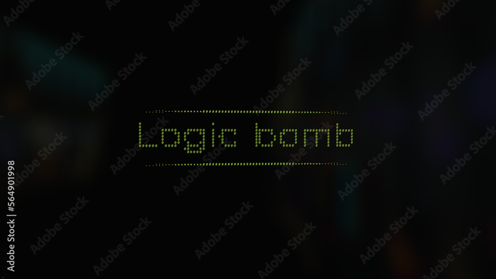 Cyber attack Logic bomb vunerability in text ascii art style, ASCII ...