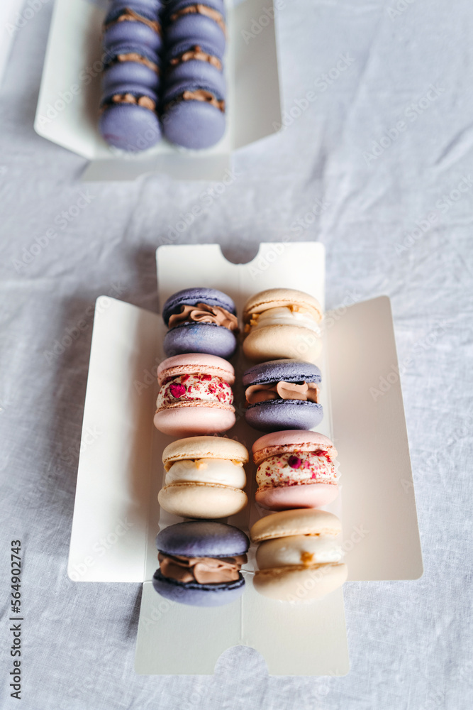 Macarons cakes from bakery. Stock Photo | Adobe Stock