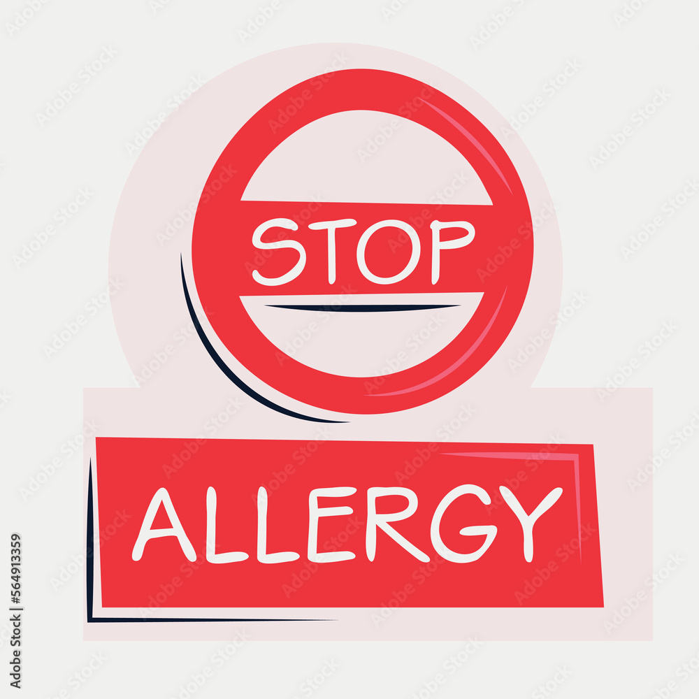 Warning sign (Allergy), vector illustration. Stock Vector | Adobe Stock