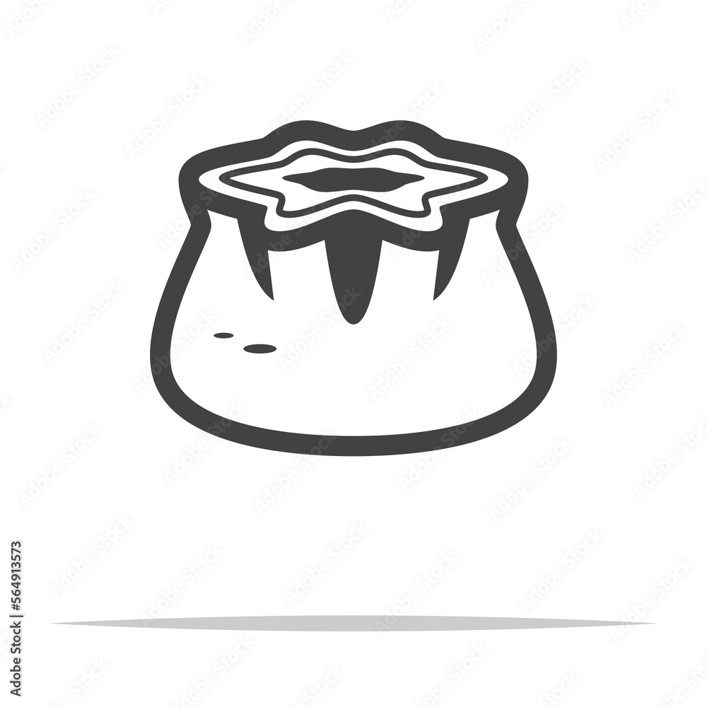 Shumai dim sum icon transparent vector isolated Stock Vector | Adobe Stock