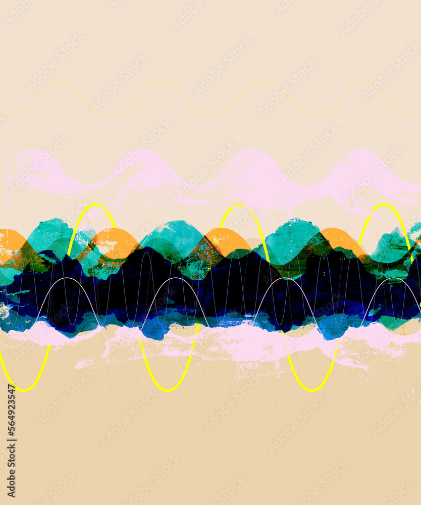 Sound wave music Poster Background with copy space Stock Photo | Adobe ...