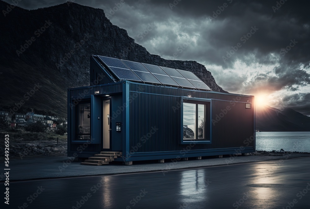 modern industry exterior style house made from shipping container has ...