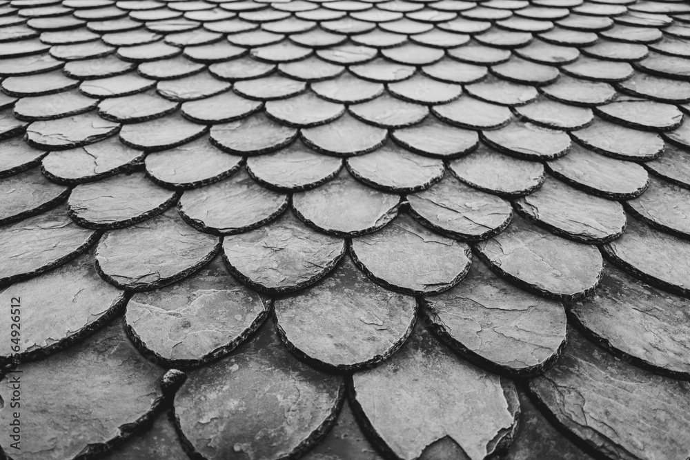 Slate tiles make a roof, and a pattern Stock Photo | Adobe Stock