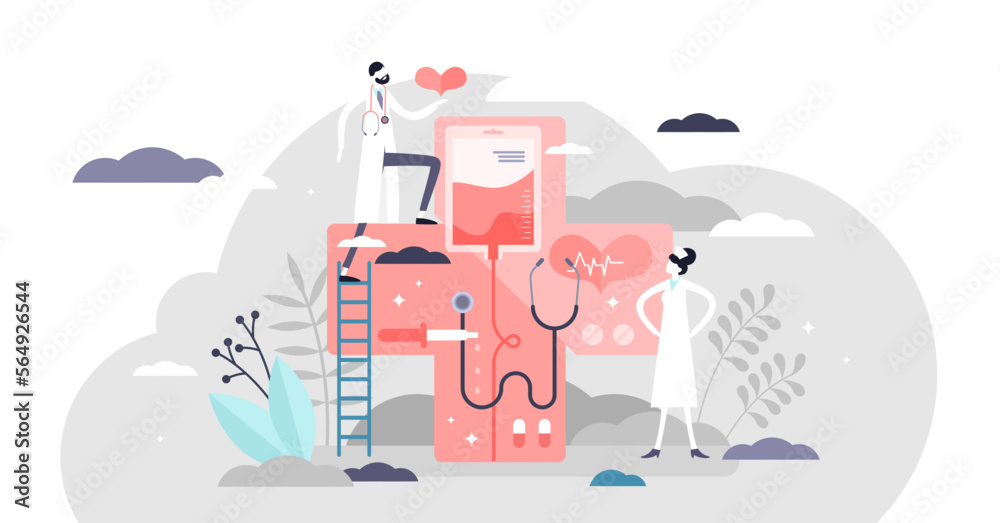 Medicine illustration, transparent background. Health aid system flat ...