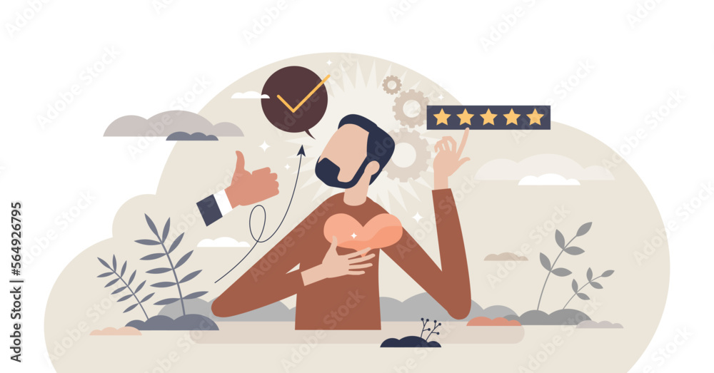 Self respect as yourself esteem, confidence or admiration tiny person ...