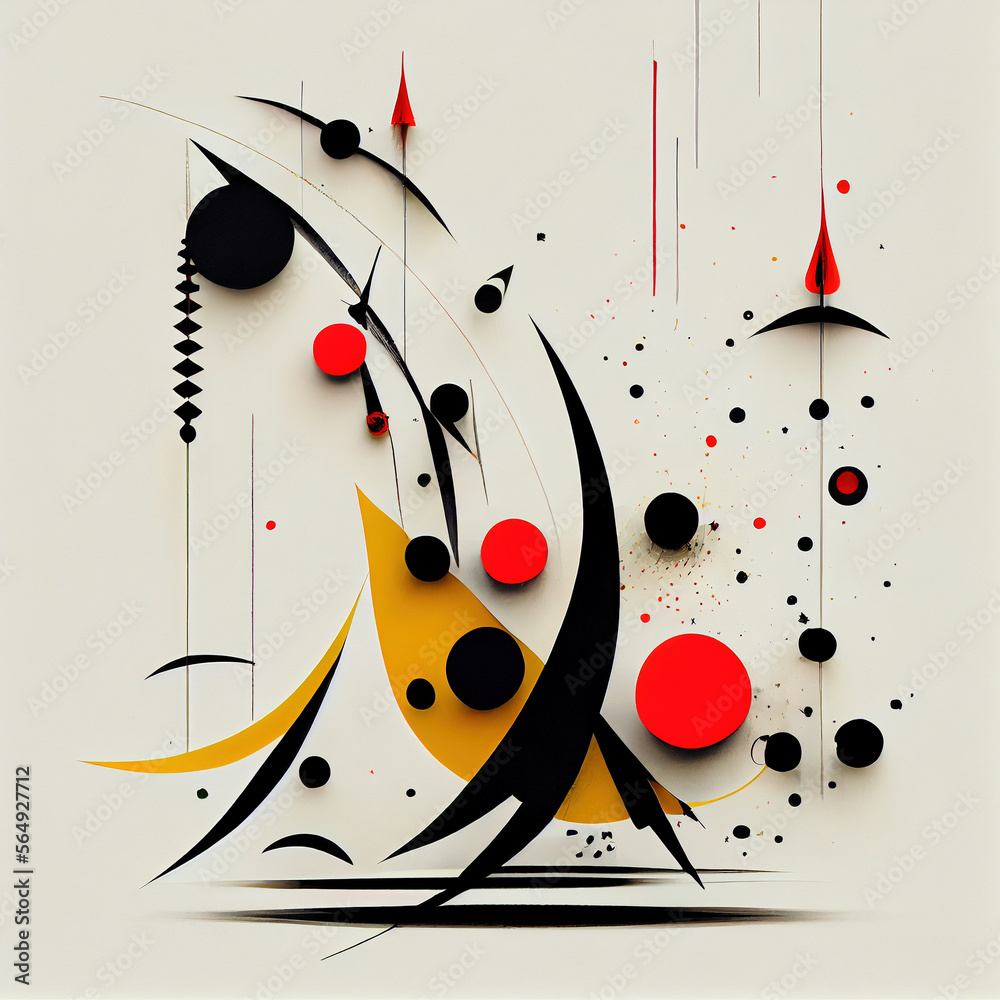 white background. china new year in the style of Miro and Alexander ...