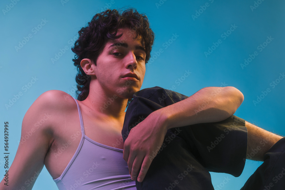 Non-binary portrait of young Gen Z person Stock Photo | Adobe Stock