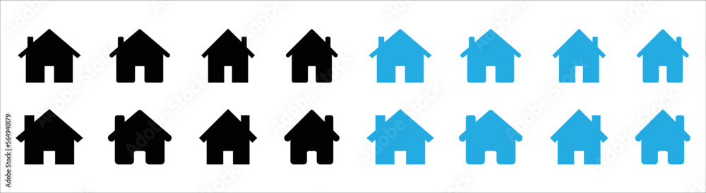 house icon set. address icon collections symbol sign with transparent ...