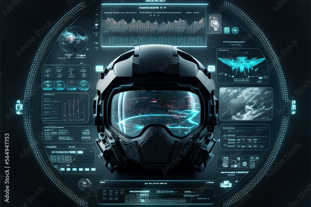 Hud target screens. Targeting focusing screen sci fi monitor, crosshair ...