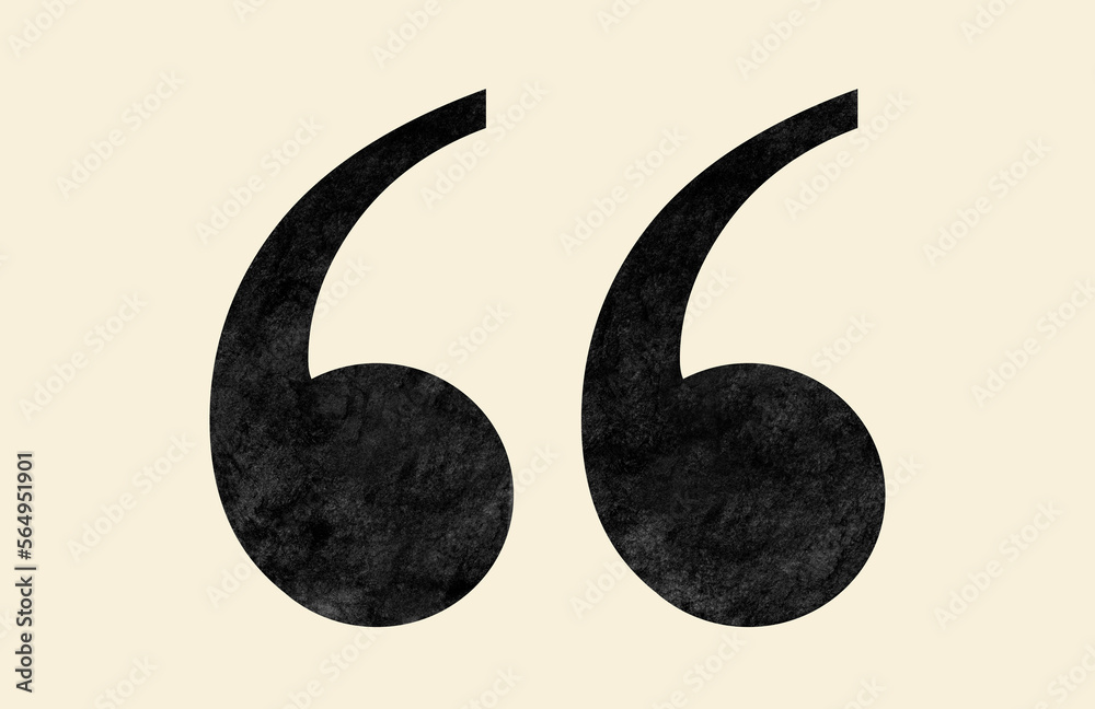 Quote Marks with Ink and Paper Texture Stock Photo | Adobe Stock