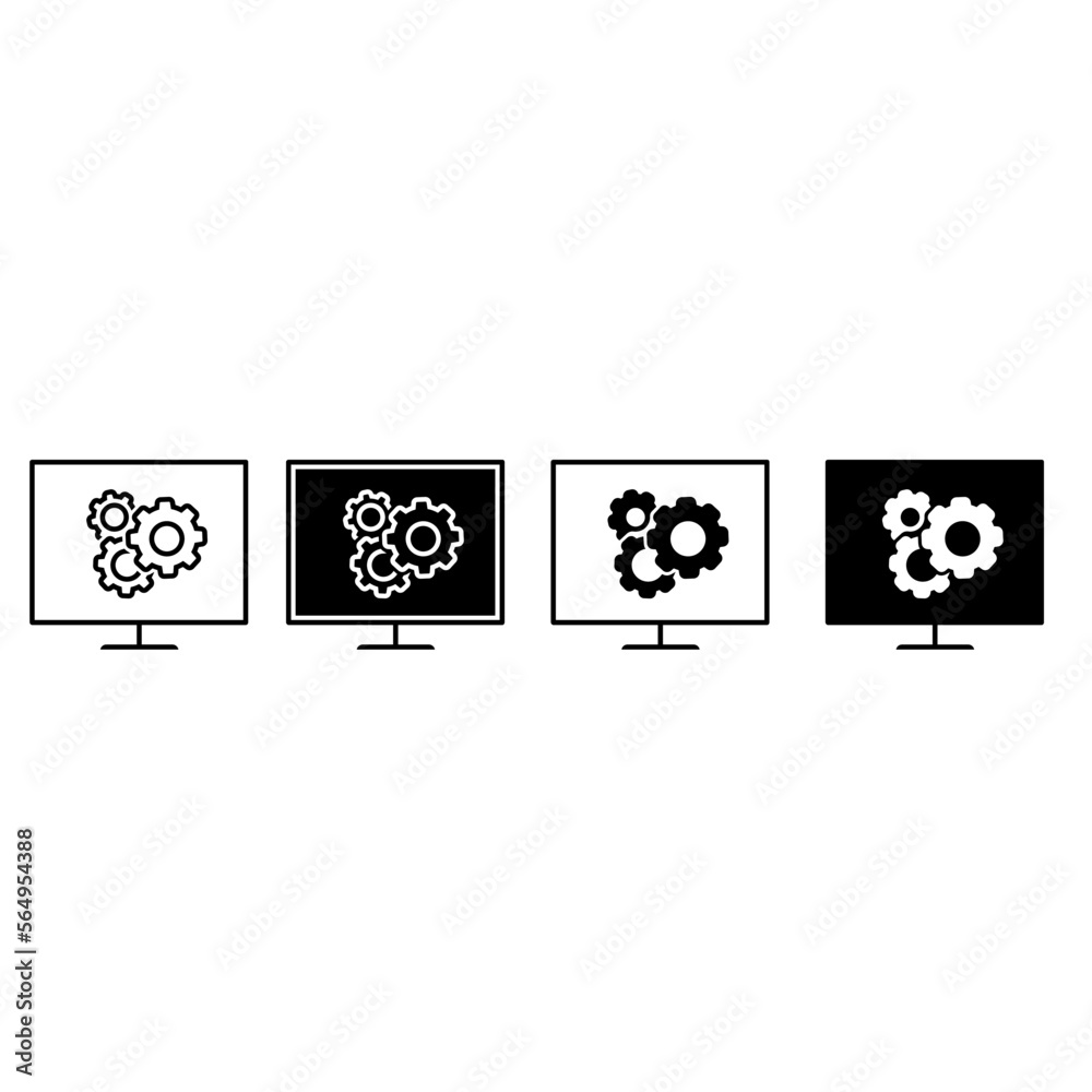 Settings icon vector set. Options illustration sign collection ...