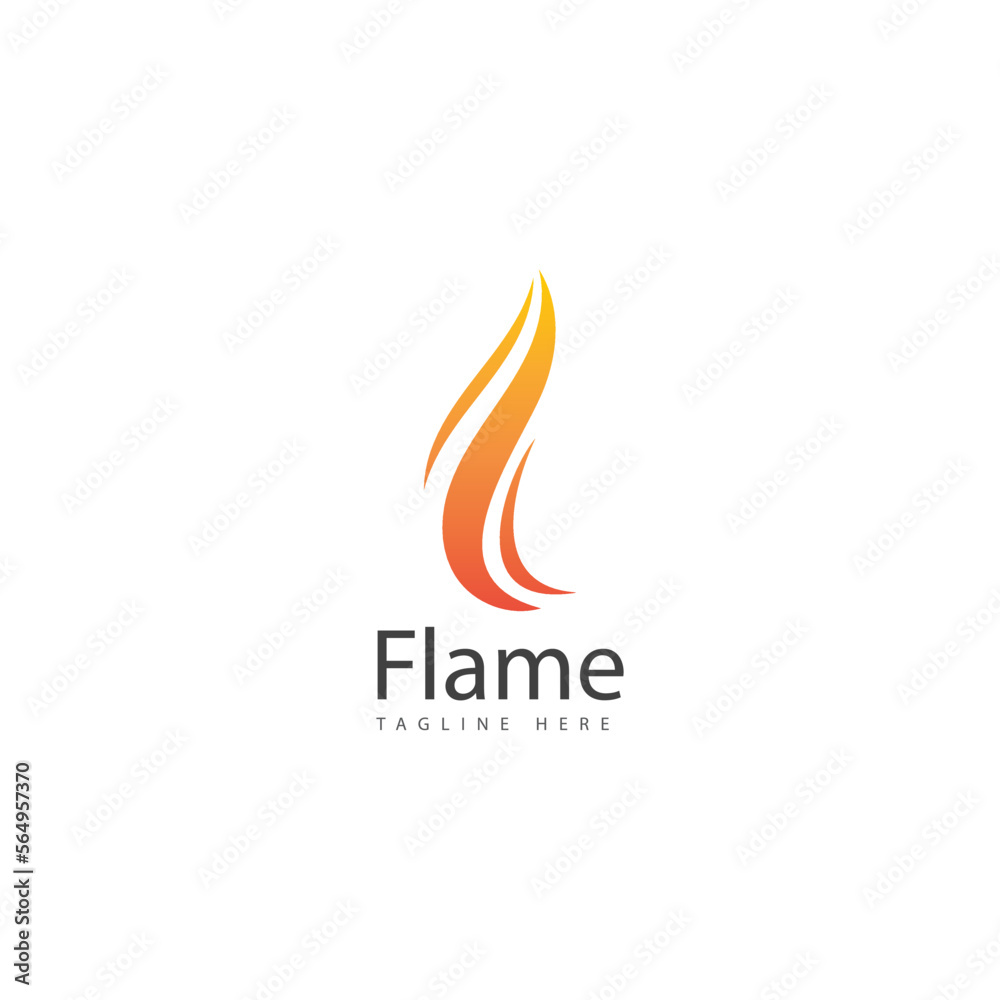 Flame logo Vector template. fire logo design icon Stock Vector | Adobe ...