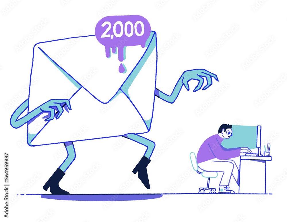 Email Anxiety Stock Photo | Adobe Stock