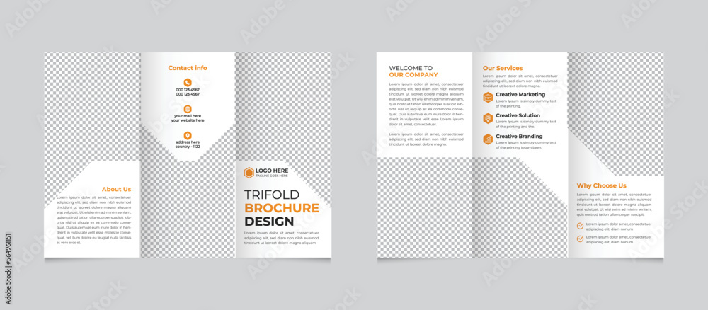 Corporate, Modern, Creative and Professional business tri fold brochure ...