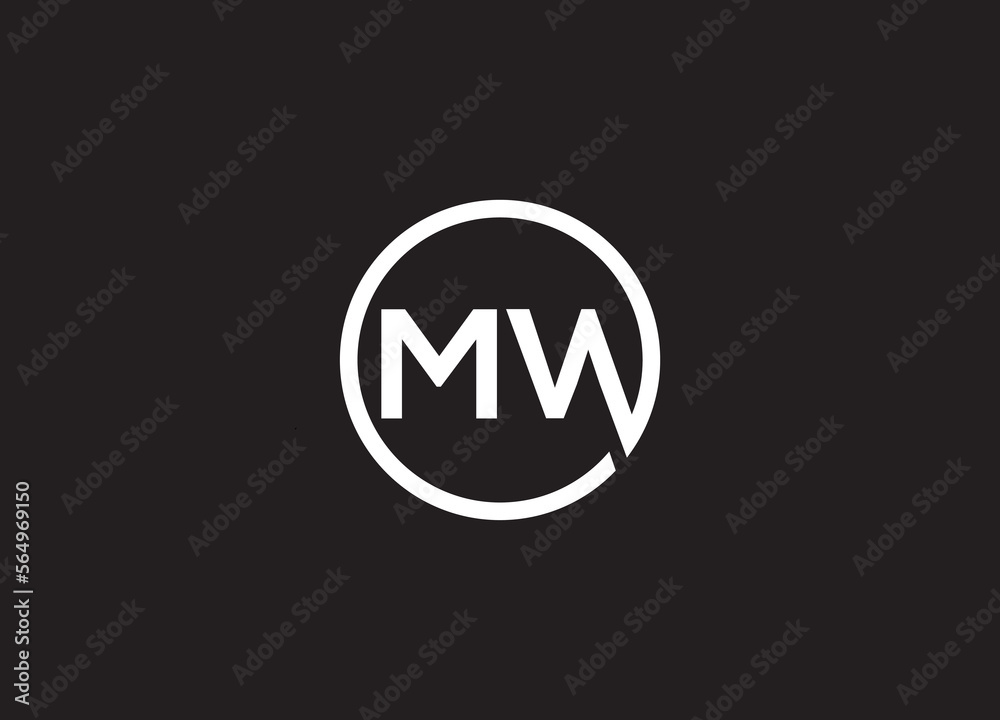 MW initial letters monogram logo design Stock Vector | Adobe Stock
