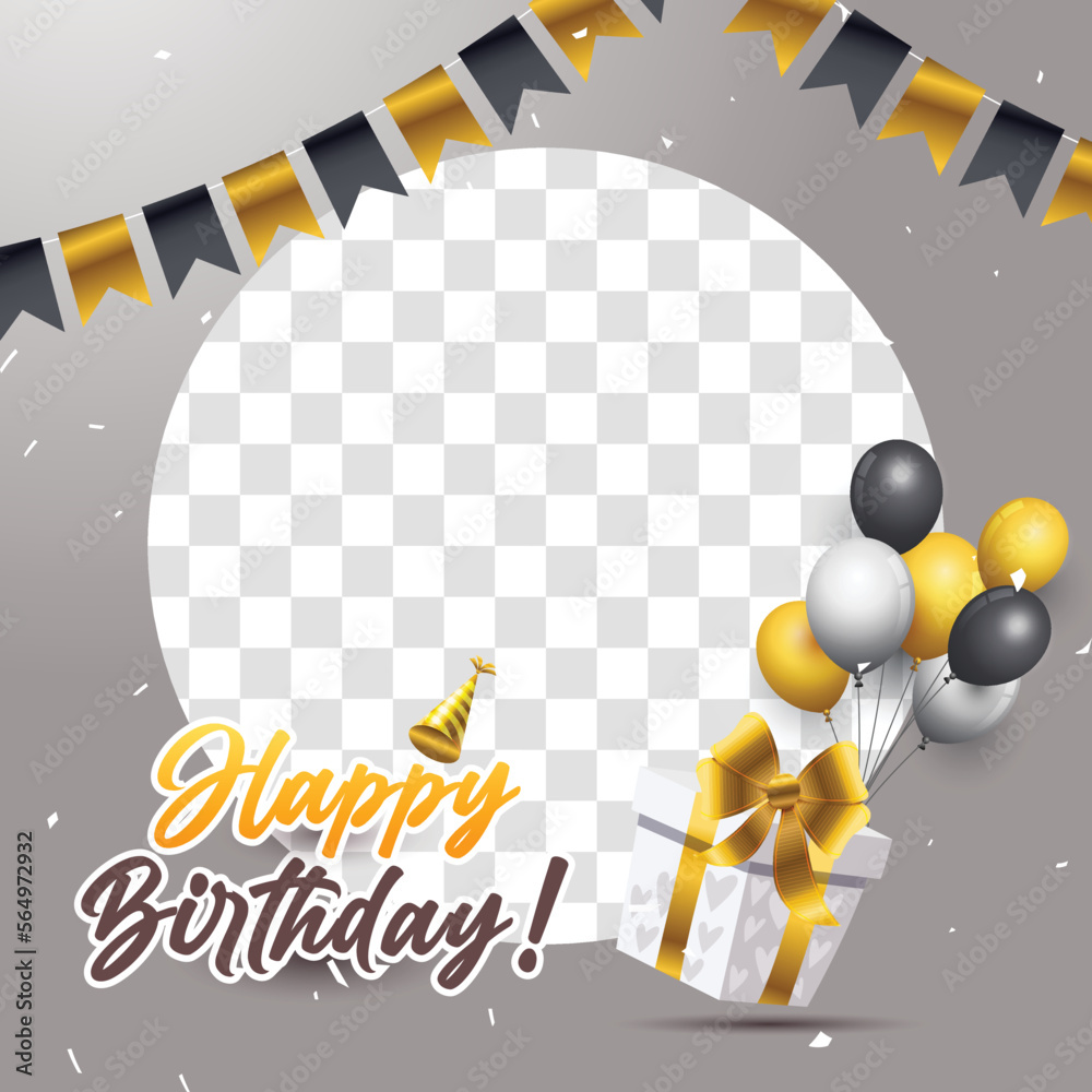 Happy Birthday Border Template