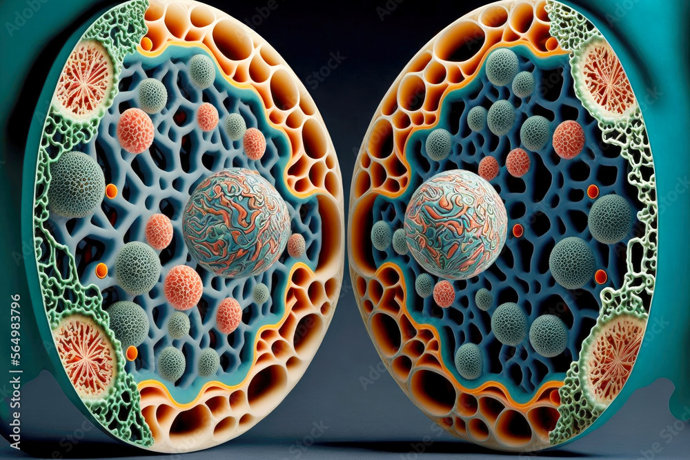 model of cell division from point of view of medical research Stock ...
