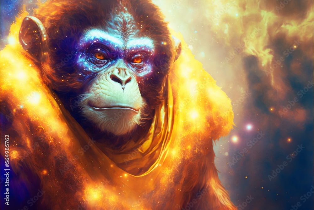 Powerful Epic Legendary King Kong Monkey King in Universe. Spiritual ...