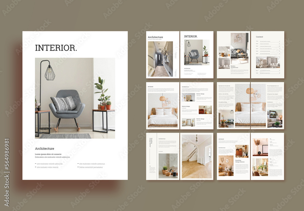 Interior Magazine Layout Stock Template | Adobe Stock