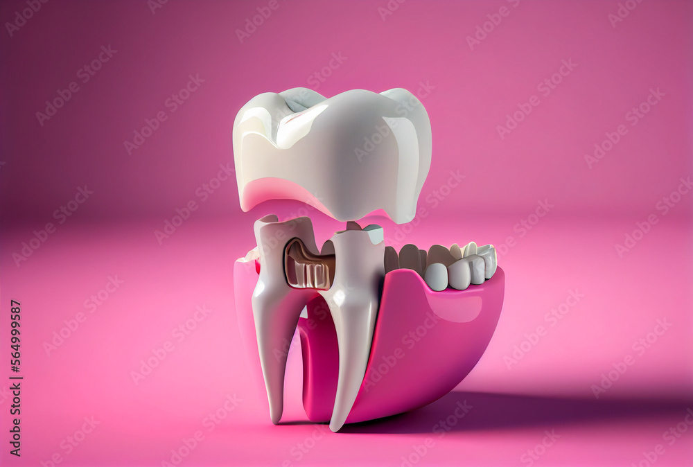Generative AI illustration of an abstract concept of teeth and molars ...