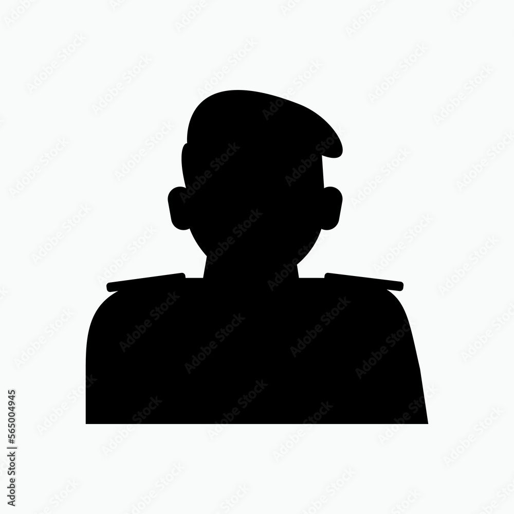 Military Profile Icon. Army Symbol. Soldier Sign - Vector. Stock Vector ...
