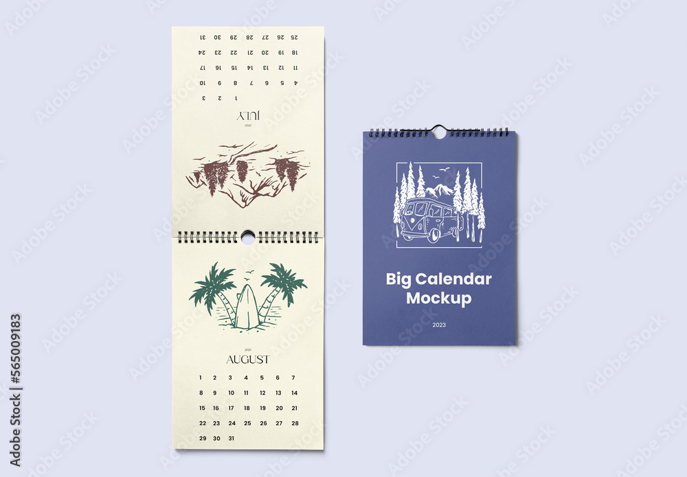 Big Calendar Mockups Stock Template | Adobe Stock