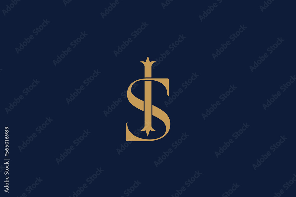 SI letter typography modern logo. SI typo design, Modern Luxury golden ...